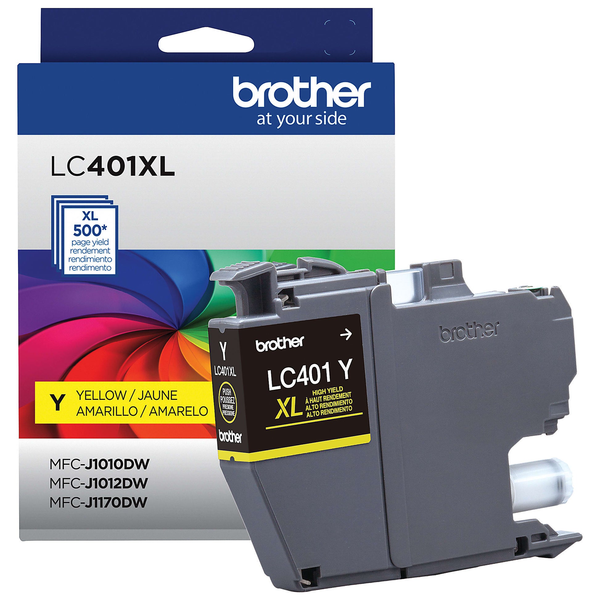 Genuine Brother LC401XLY High Yield Yellow Ink Cartridge (500 pages ...